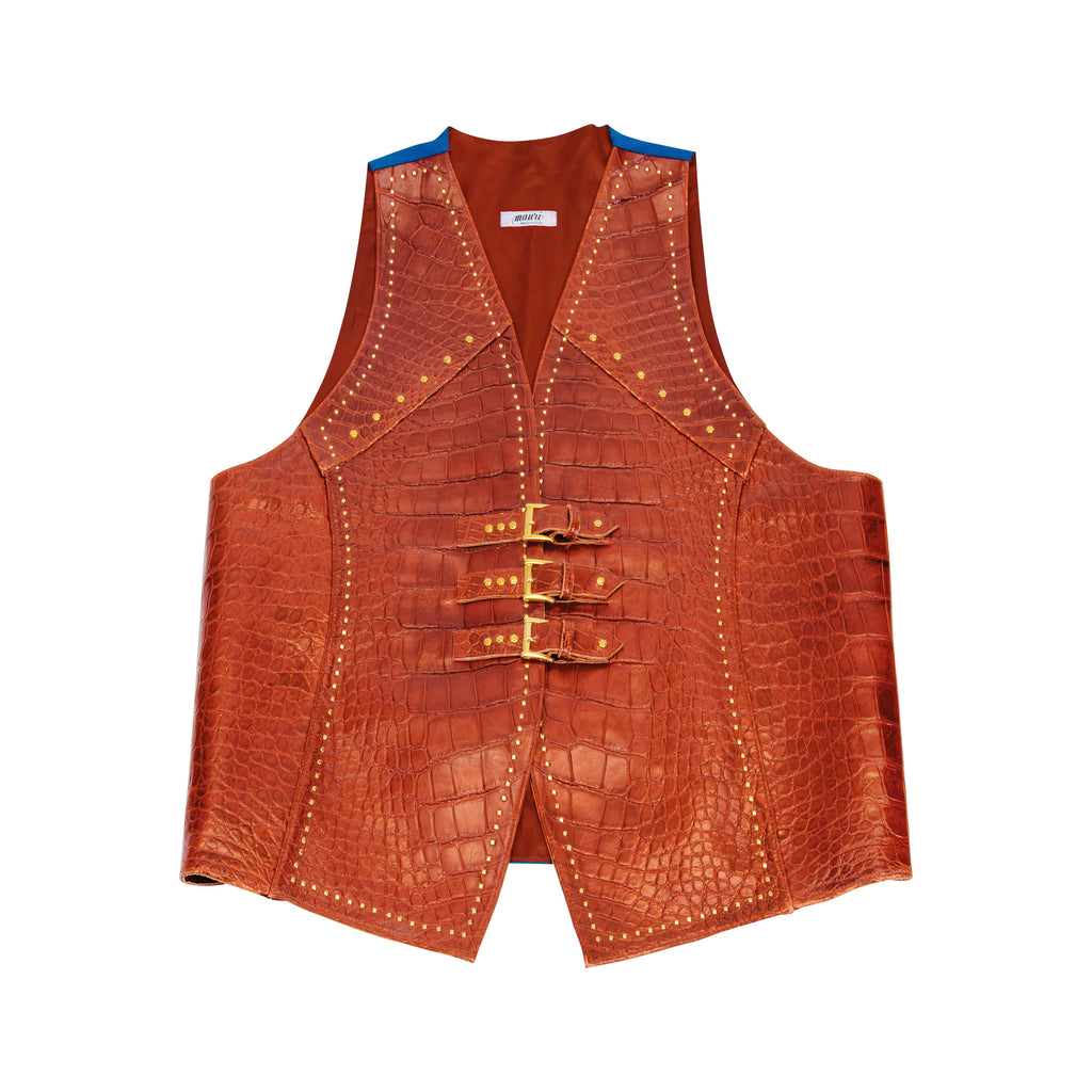 Mauri Gold Alligator Vest – Gator & Co